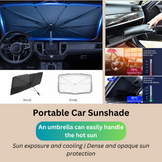 Car Sunshade Umbrella Windshield Folding Front Parasol Umbrella Type ...